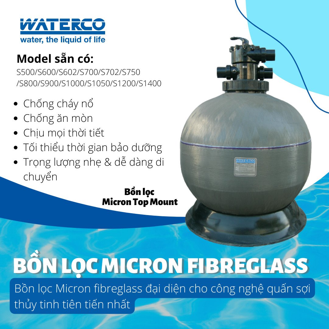 BÌNH LỌC CÁT WATERCO S600 - Nhà phân phối lớn tại Việt Nam